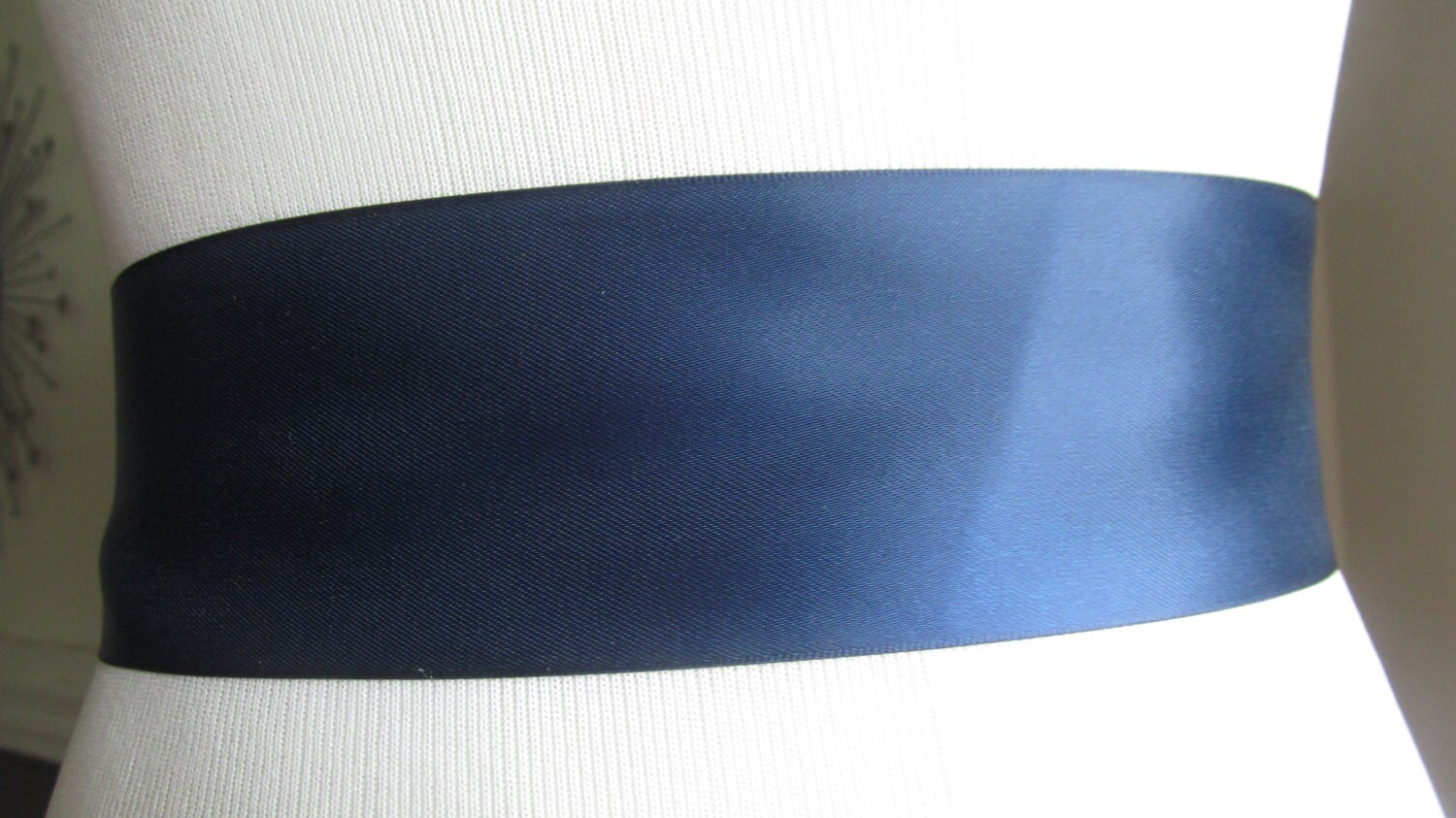 Navy Blue Bridal Sash / Double Face Sash Ribbon / Ribbon Sash - Etsy
