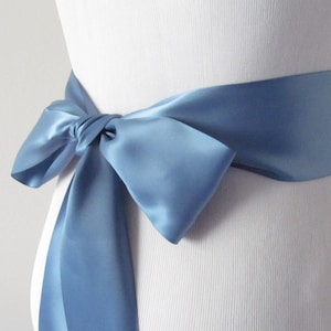 Vintage Blue Bridal Sash / Double Face Sash Ribbon / Ribbon Sash / 12ft ...