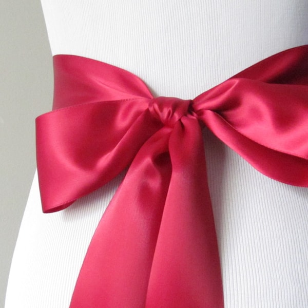 Red Bridal Sash - Etsy