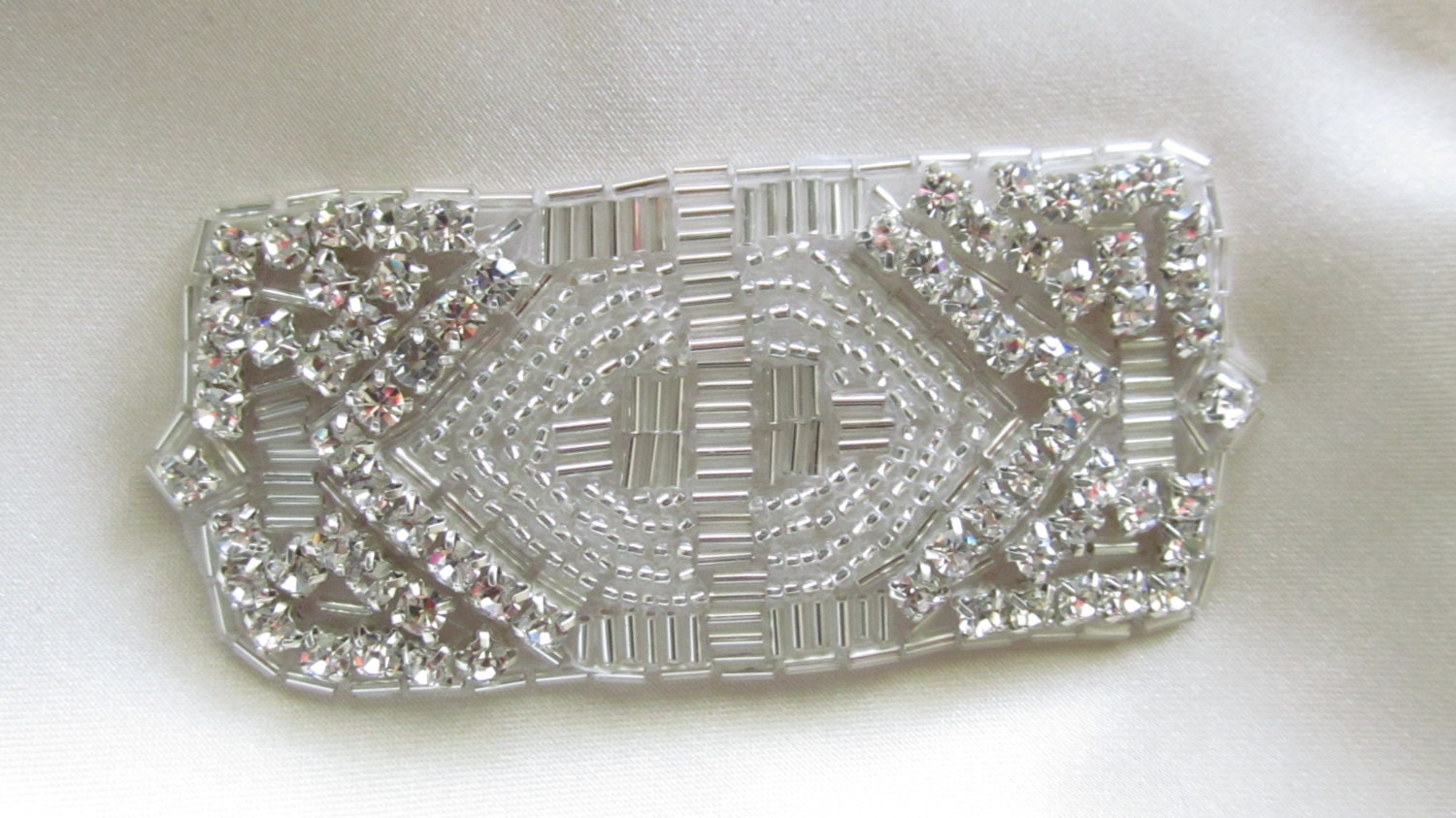 Rhinestone Applique / Bridal Applique / Beaded Rhinestone - Etsy