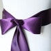 Plum Satin Ribbon Sash / Double Face Satin Sash / DIY Sash / - Etsy