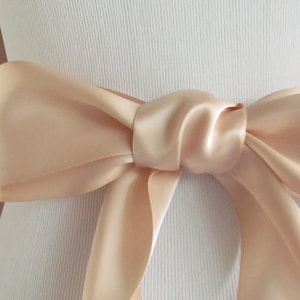 Blush Satin Ribbon Sash / Double Face Satin Sash / DIY Sash / 12ft Sash ...