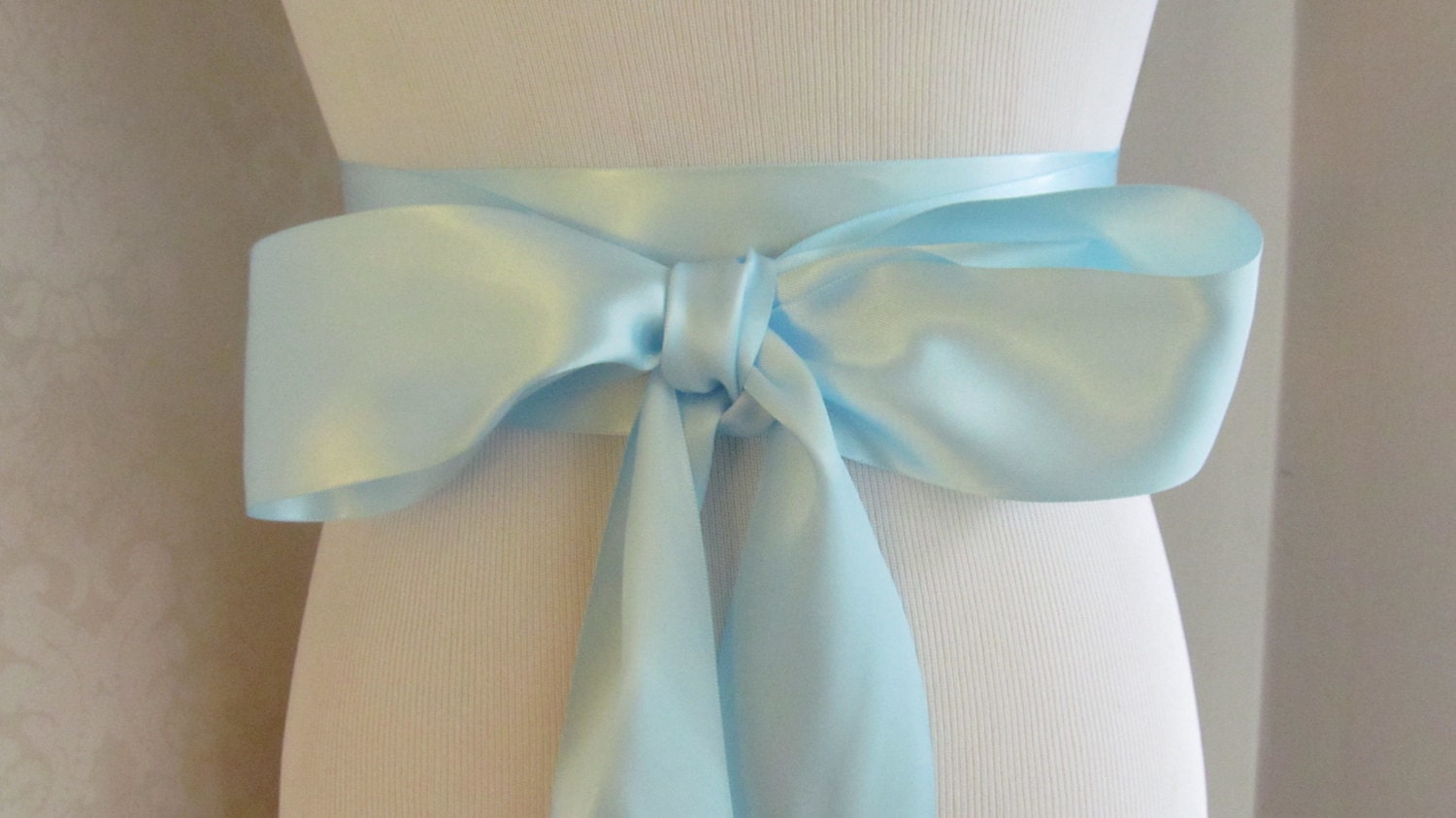 Light Blue Double Face Sash Ribbon / Ribbon Sash / 12 Ft Sash - Etsy