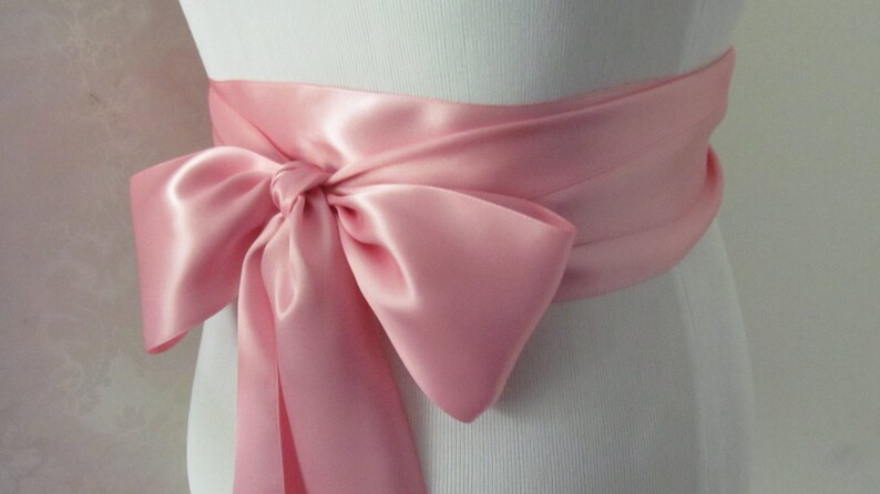 Pink Peony Bridal Sash / Double Face Sash Ribbon / Ribbon Sash / 12ft ...