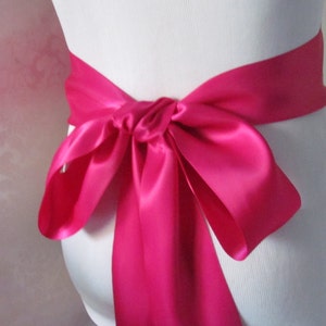 Fuschia Double Face Sash Ribbon / Ribbon Sash / 12ft Sash / 9 Ft Sash ...