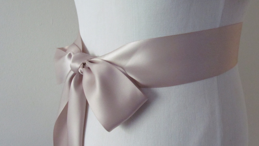 Taupe Bridal Sash / Double Face Sash Ribbon / Ribbon Sash / DIY Sash - Etsy