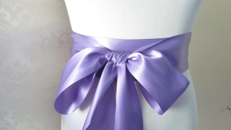 Delphinium Bridal Sash / Double Face Sash Ribbon / Ribbon Sash - Etsy