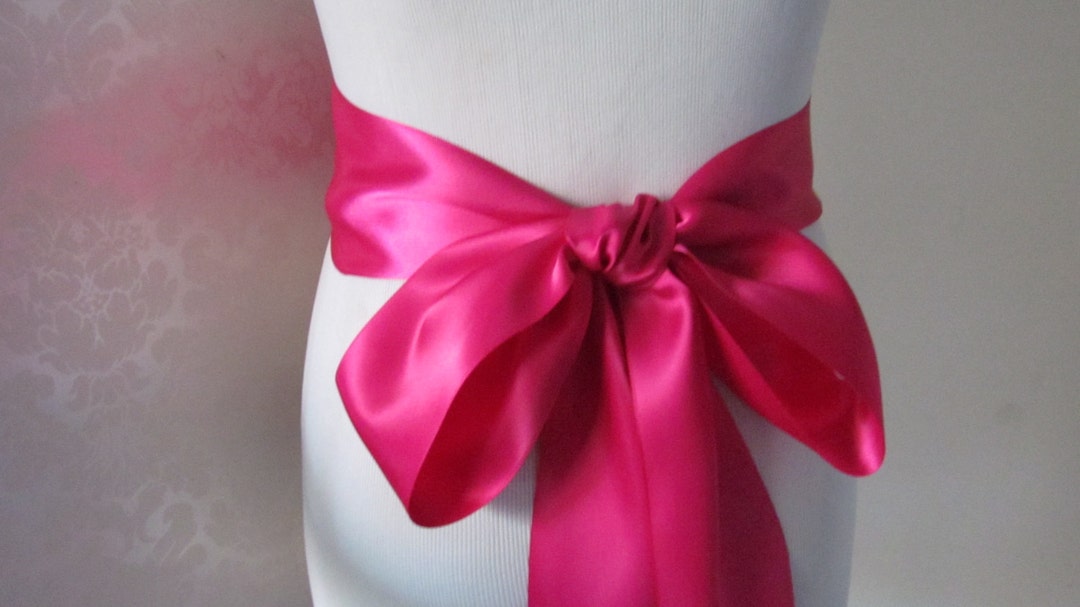Fuschia Double Face Sash Ribbon / Ribbon Sash / 12ft Sash / 9 Ft Sash ...