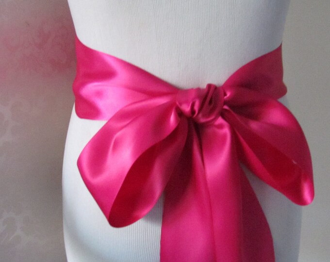 Fuschia Double Face Sash Ribbon / Ribbon Sash / 12ft Sash / 9 Ft Sash ...