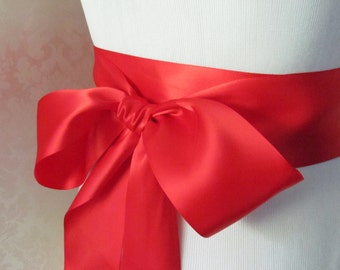 Red Bridal Sash - Etsy