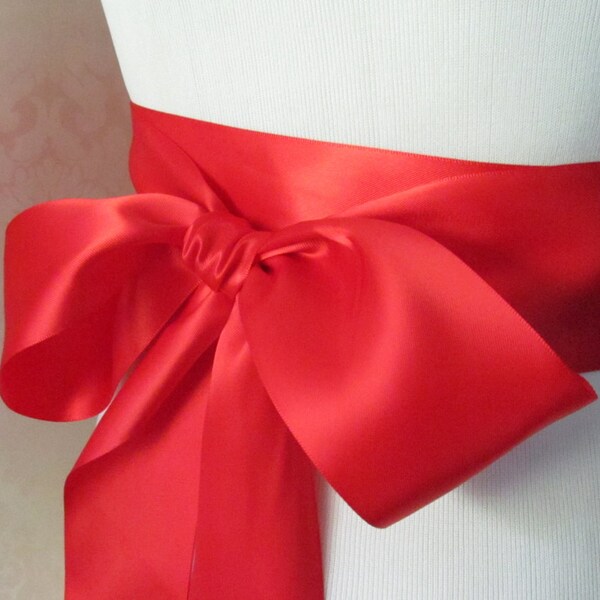 Red Bridal Sash - Etsy