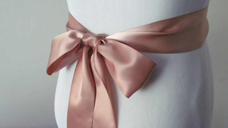 Natural Bridal Sash / Double Face Sash Ribbon / Ribbon Sash / - Etsy