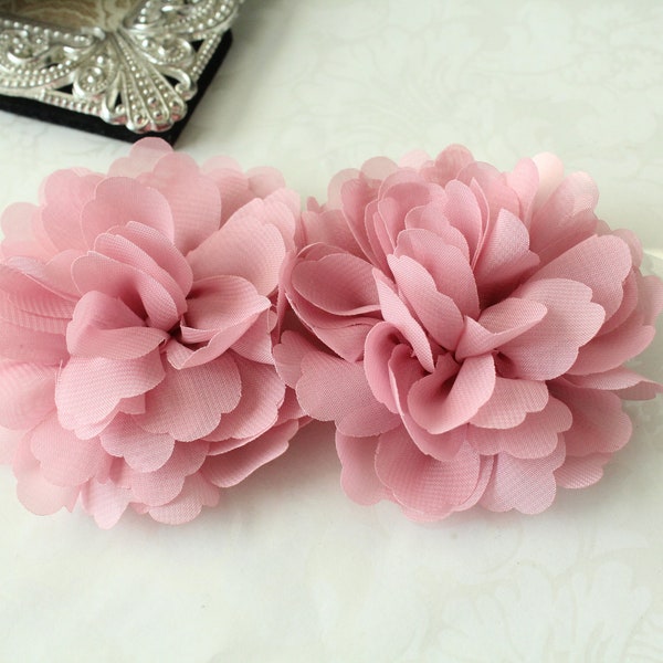 Pink Chiffon Flower - Etsy