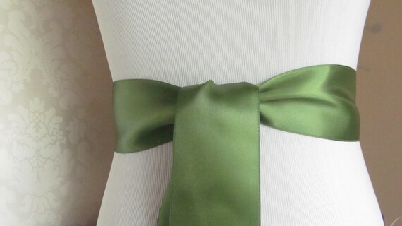 Moss Green Double Face Sash Ribbon / Ribbon Sash / Sash | Etsy