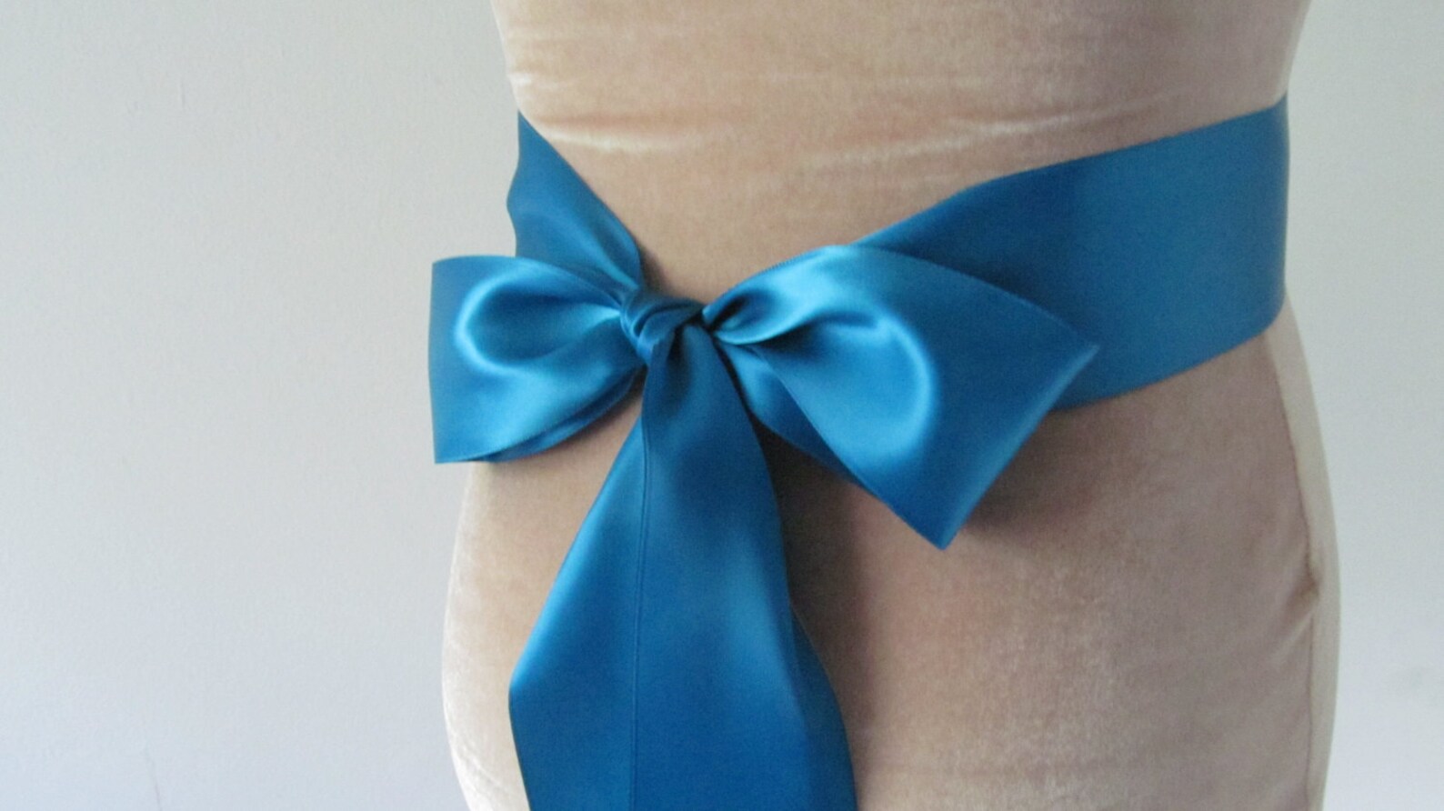 Bahama Blue Bridal Sash / Double Face Sash Ribbon / Ribbon Sash / DIY ...