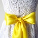 Yellow Bridal Sash / Double Face Sash Ribbon / Ribbon Sash / DIY Sash ...
