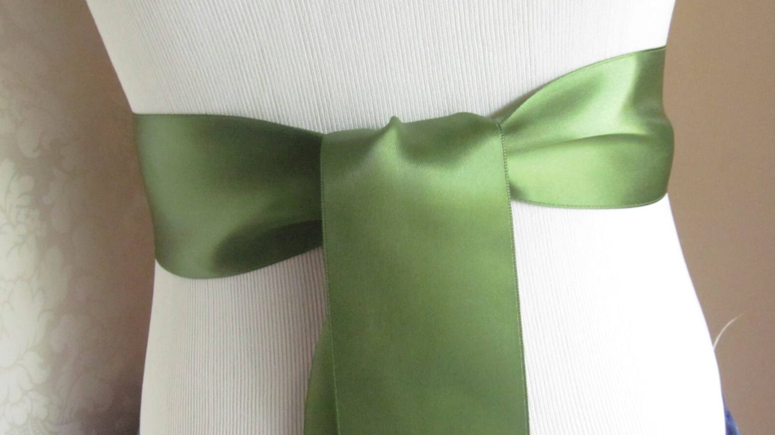 Moss Green Double Face Sash Ribbon / Ribbon Sash / Sash | Etsy