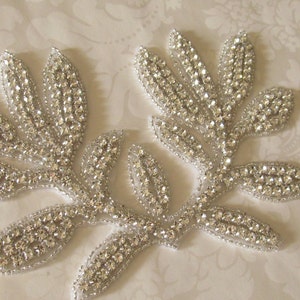 Rhinestone Beaded Applique in a Leaf Design ( RA-12) - Etsy