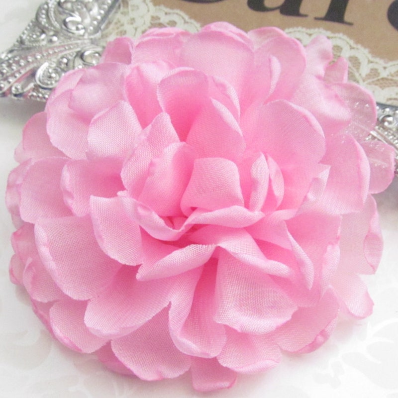 Pink Chiffon Flower - Etsy