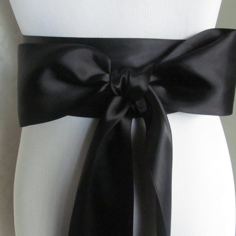 Black Bridal Sash - Etsy