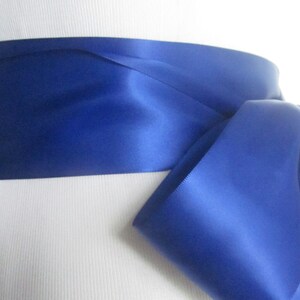 Cobalt Blue Bridal Sash / Double Face Sash Ribbon / Ribbon Sash / 12ft ...