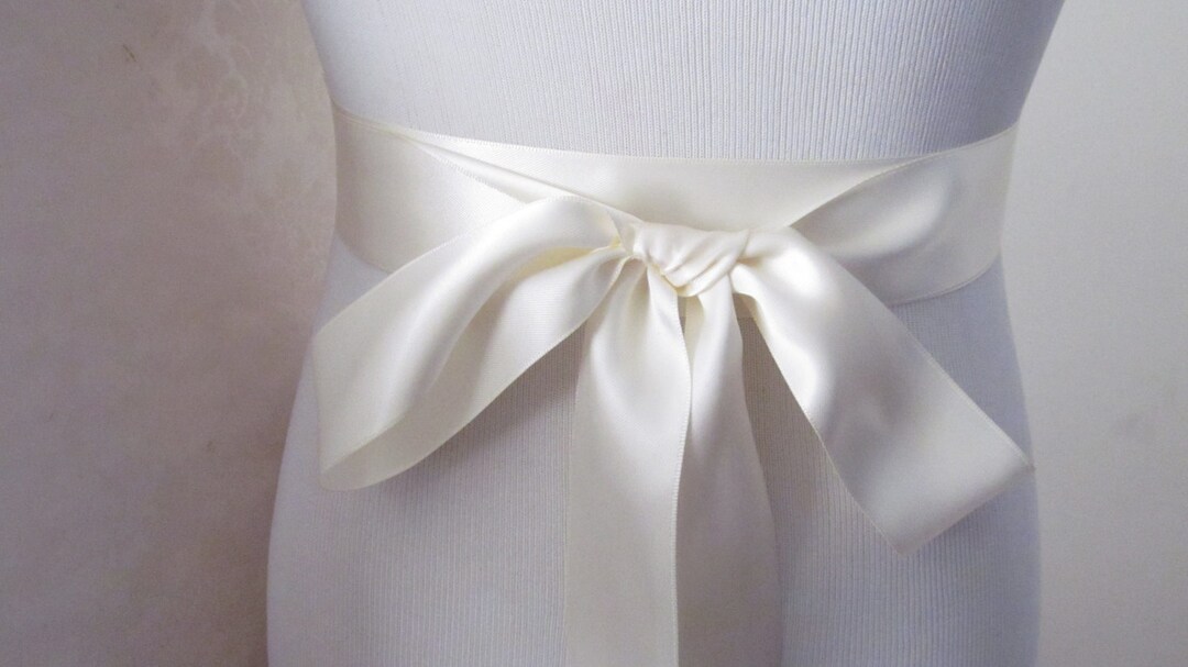 Antique White / Double Face Sash Ribbon / Ribbon Sash / Diy Bridal Sash ...