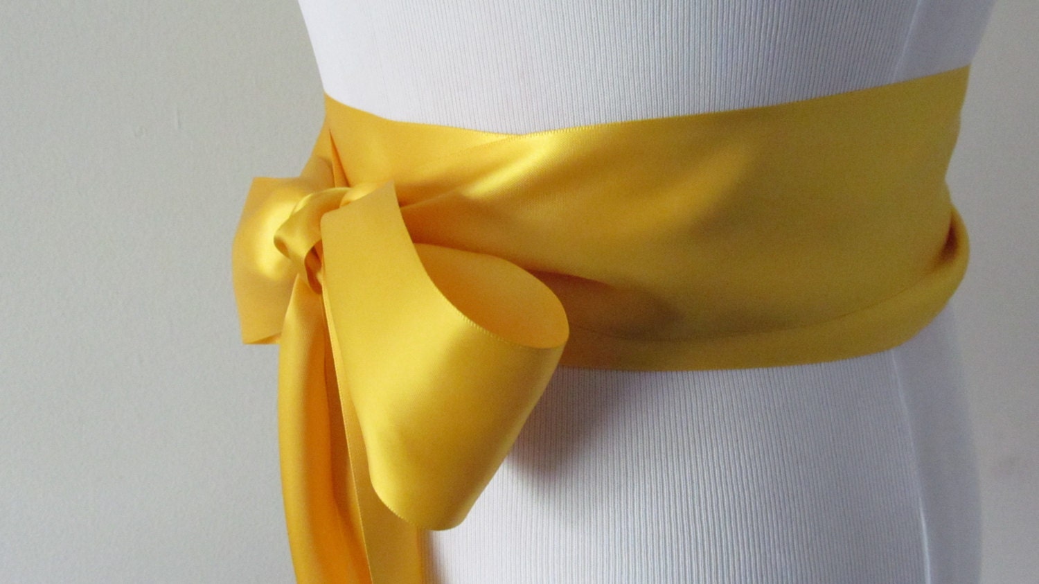 Dandelion Yellow Bridal Sash / Double Face Sash Ribbon / | Etsy