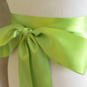 Apple Green Double Face Sash Ribbon / Ribbon Sash / 12ft Sash / 9ft ...