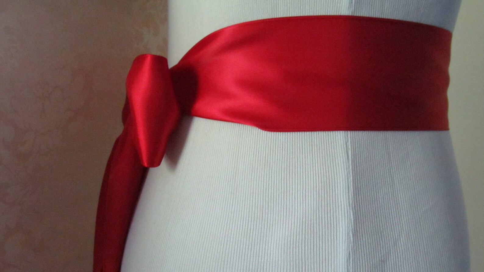 Scarlet Bridal Sash / Double Face Sash Ribbon / Ribbon Sash | Etsy