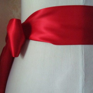 Scarlet Bridal Sash / Double Face Sash Ribbon / Ribbon Sash / DIY Sash ...