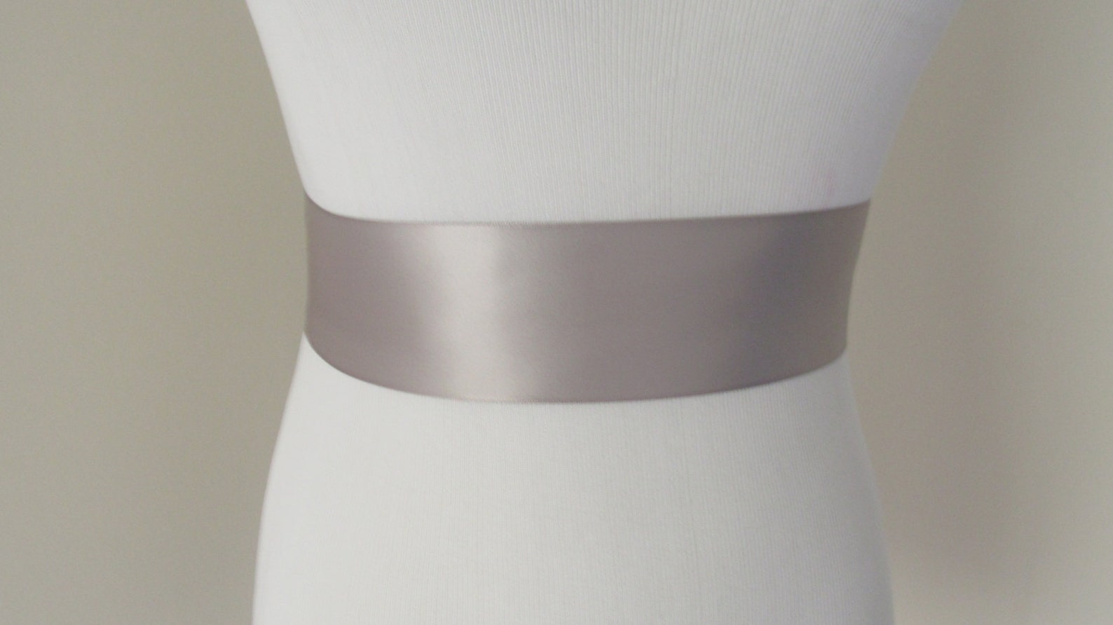 Silver Ribbon Sash / Double Face Sash Ribbon / DIY sash / | Etsy
