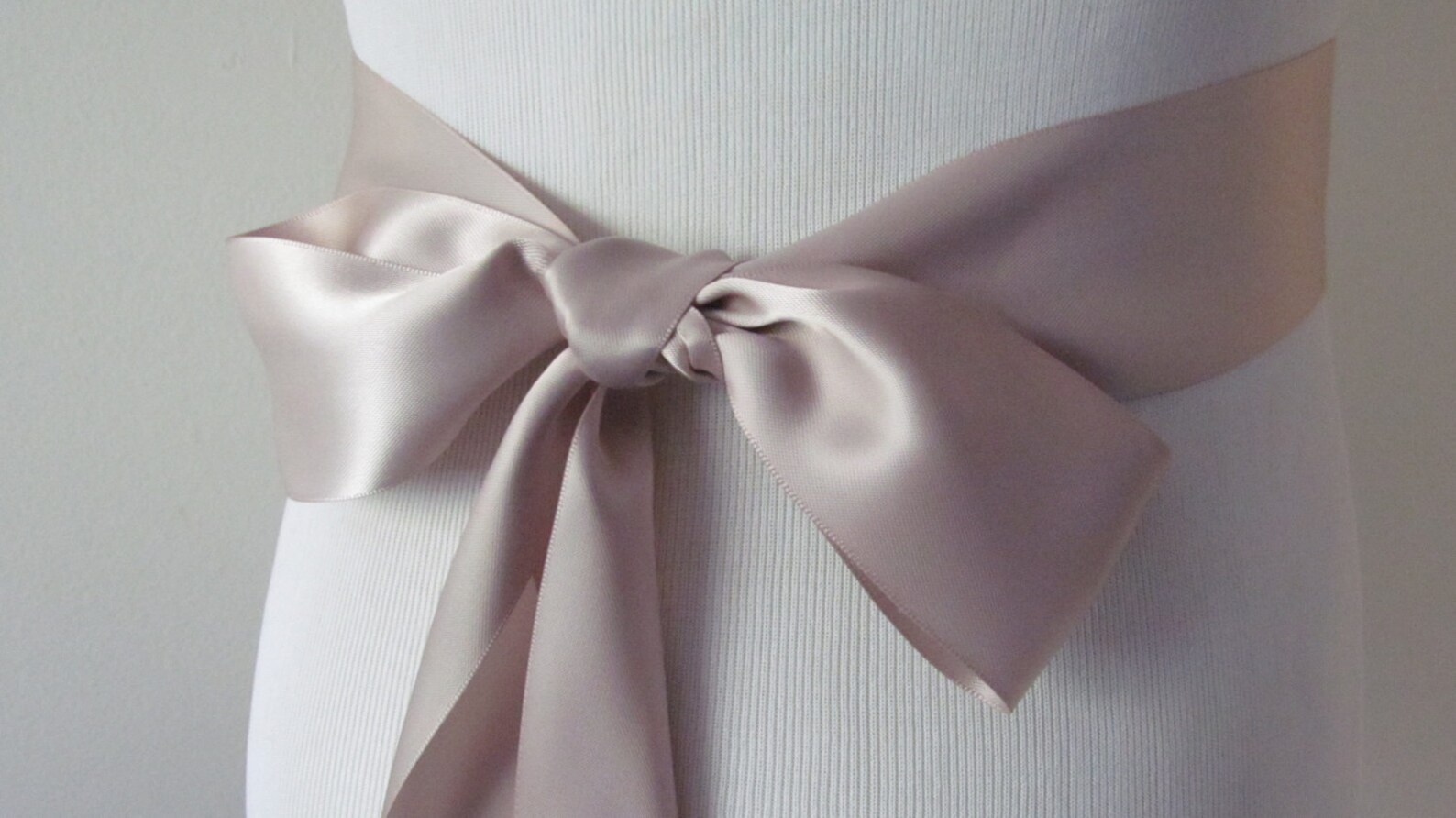 Taupe Bridal Sash / Double Face Sash Ribbon / Ribbon Sash / DIY Sash - Etsy