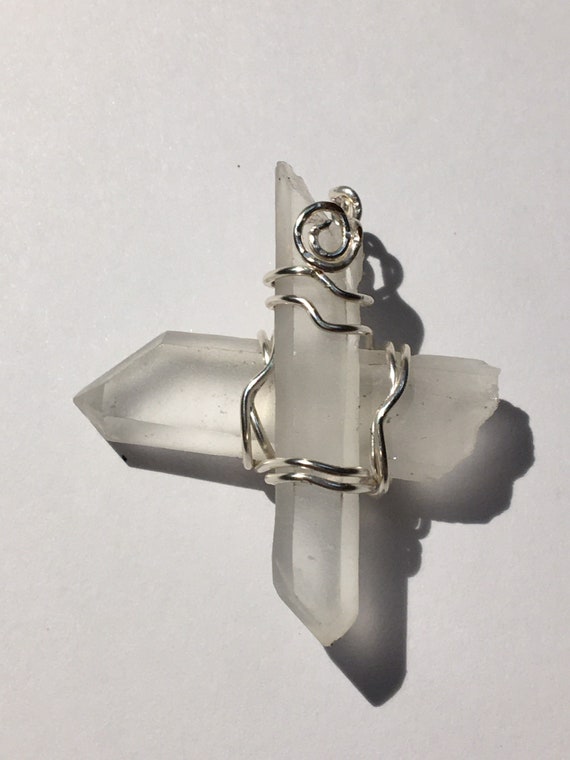 Cross of Protection Quartz Pendant - Etsy