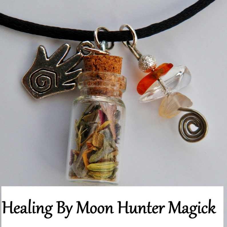 Healing Amulet Charm Bottle Necklace Healing Charm Talisman - Etsy