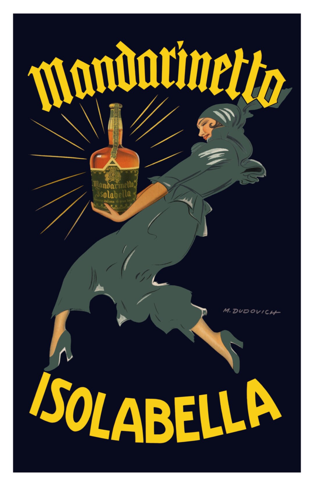 Mandarinetto Isolabella Vintage Liqueur Liquor Martini Art Print ...