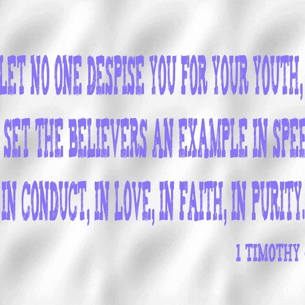 1 Timothy 4 12 - Etsy