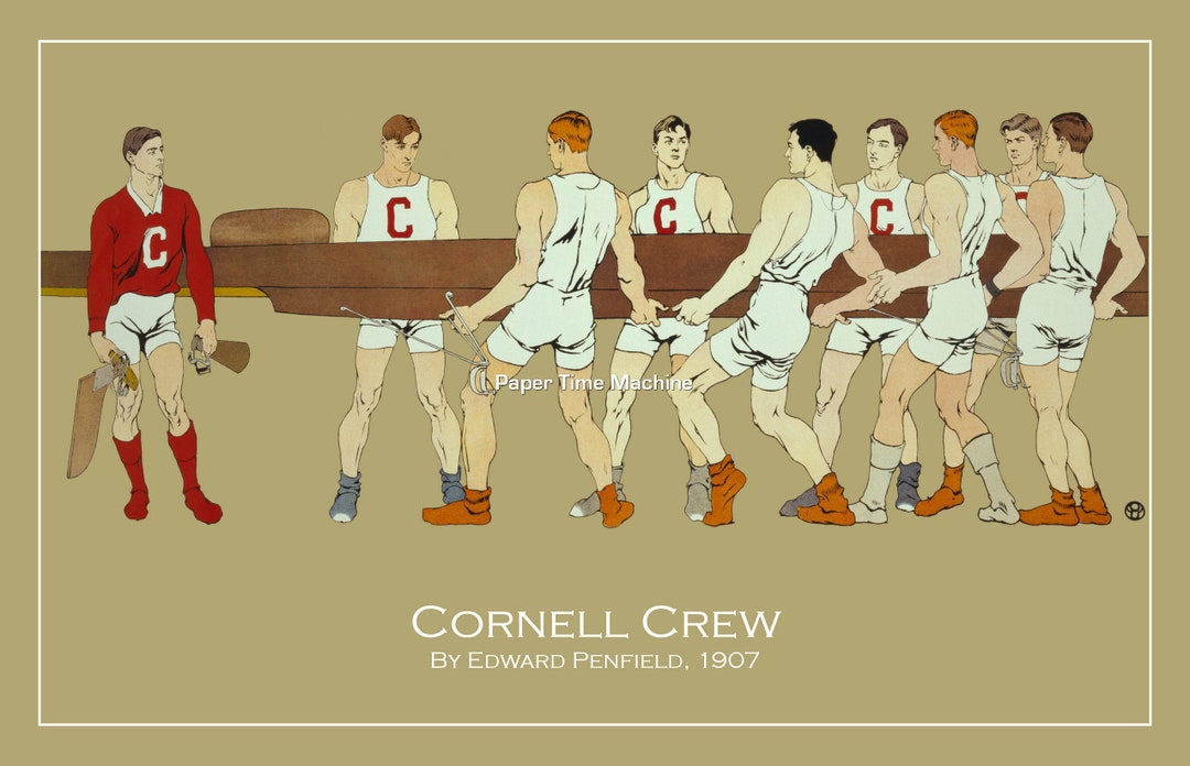 Cornell Crew Team ROWING Ivy League Digitally Remastered Fine Art Print ...
