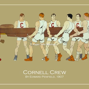 Cornell Crew Team ROWING Ivy League Digitally Remastered Fine Art Print ...