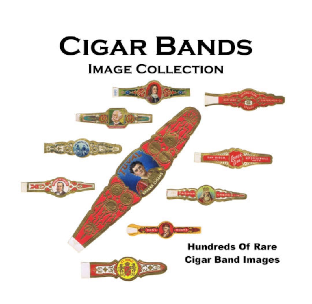 CIGAR BANDS Vintage Image Collection Hundreds of Rare Antique Cigar ...