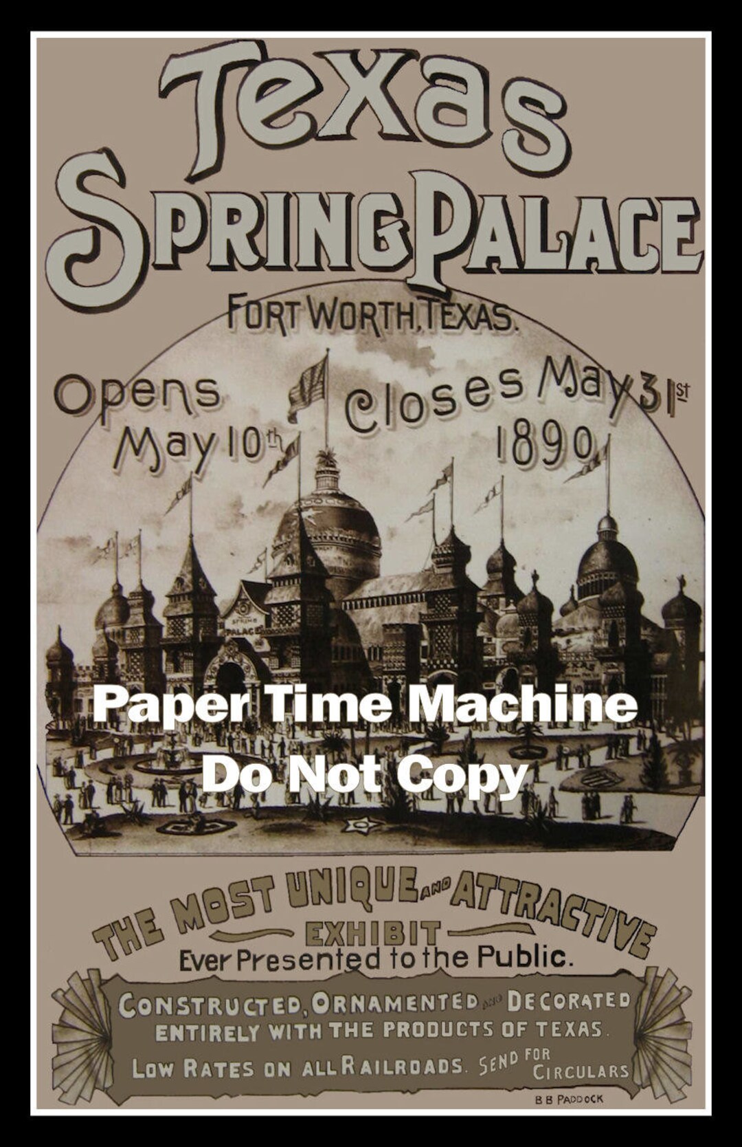 Fort Worth Texas Spring Palace Art Print - Digitally Remastered Fine ...