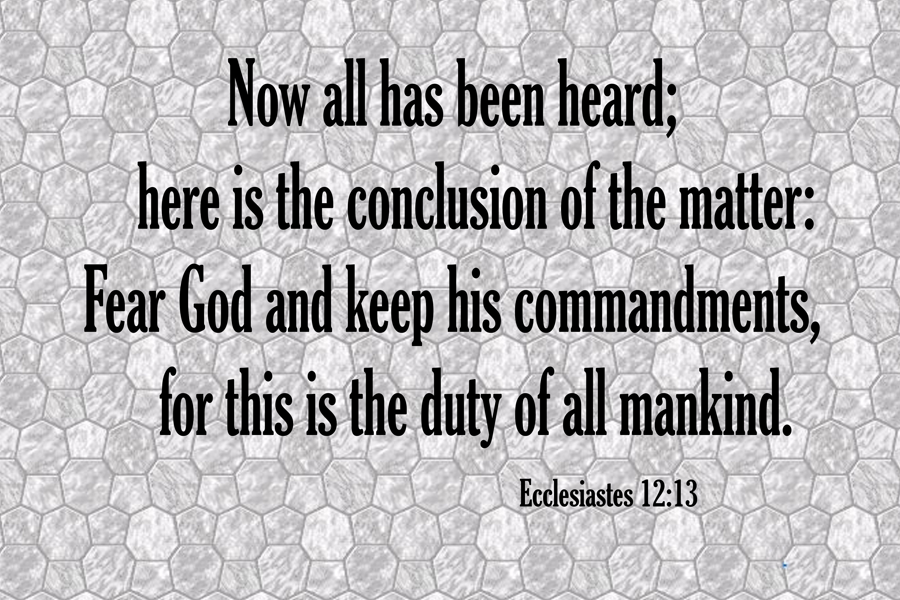 Ecclesiastes 12:13 Bible Verse Digital Download Printable Wall Art ...