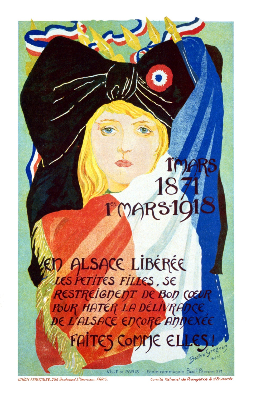ALSACE France Poster DIGITAL DOWNLOAD World War I Vintage Digitally ...