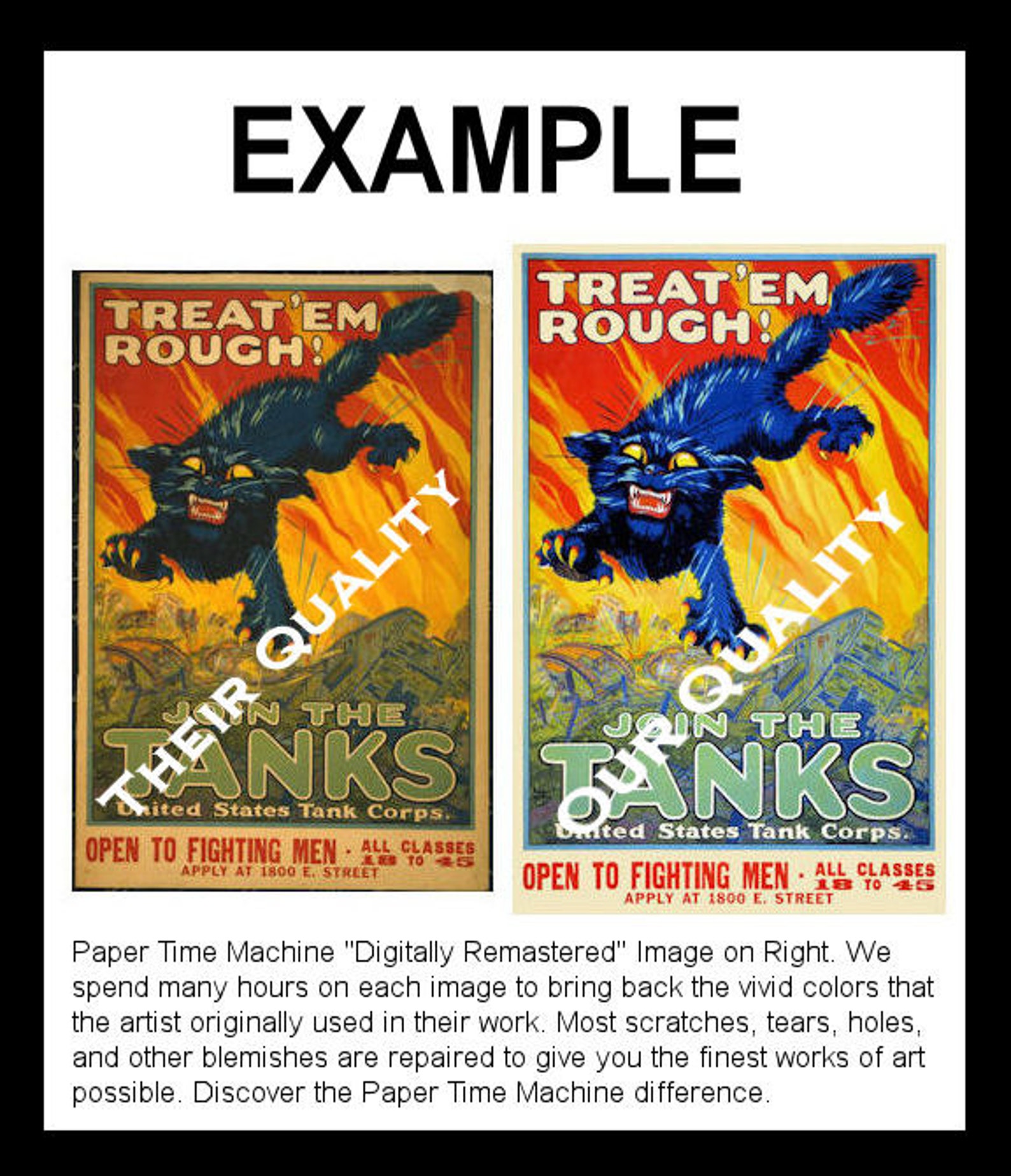 Join the Tank Corps WWI Vintage Art Print Digitally Remastered Fine Art ...