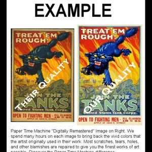 Join the Tank Corps WWI Vintage Art Print Digitally Remastered Fine Art ...