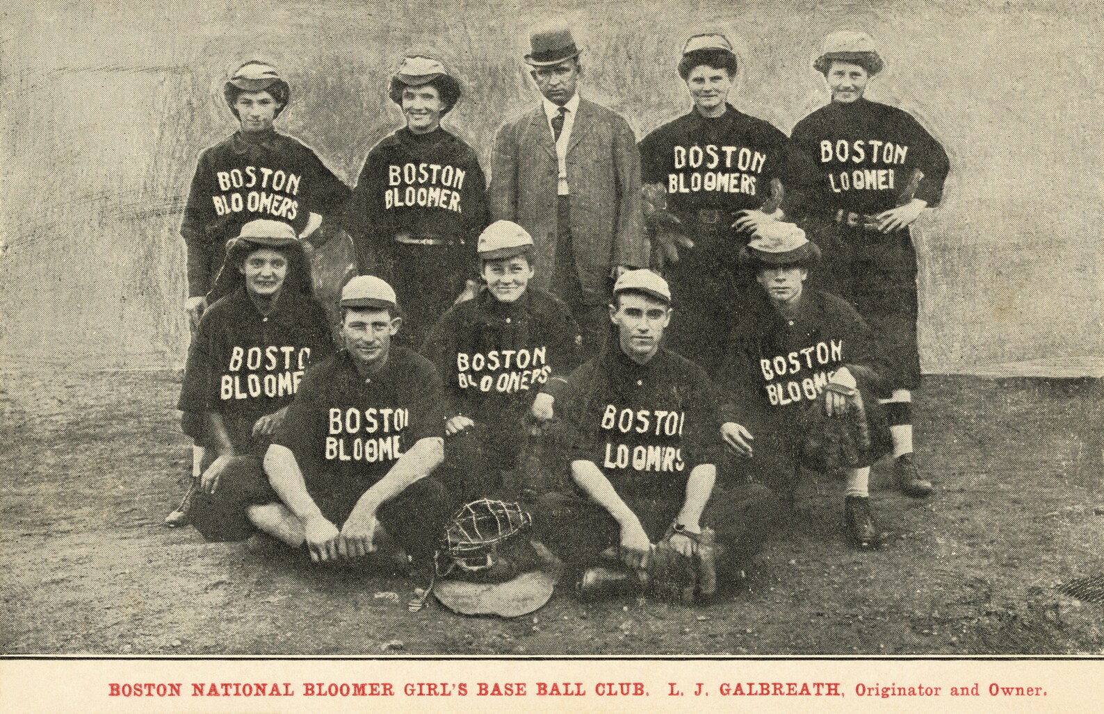 Boston Bloomers Women's Baseball Team Digitally Remastered Fine Art ...