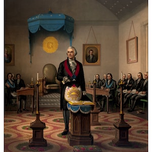 President George Washington MASTER MASON FREEMASONRY Vintage Digitally ...