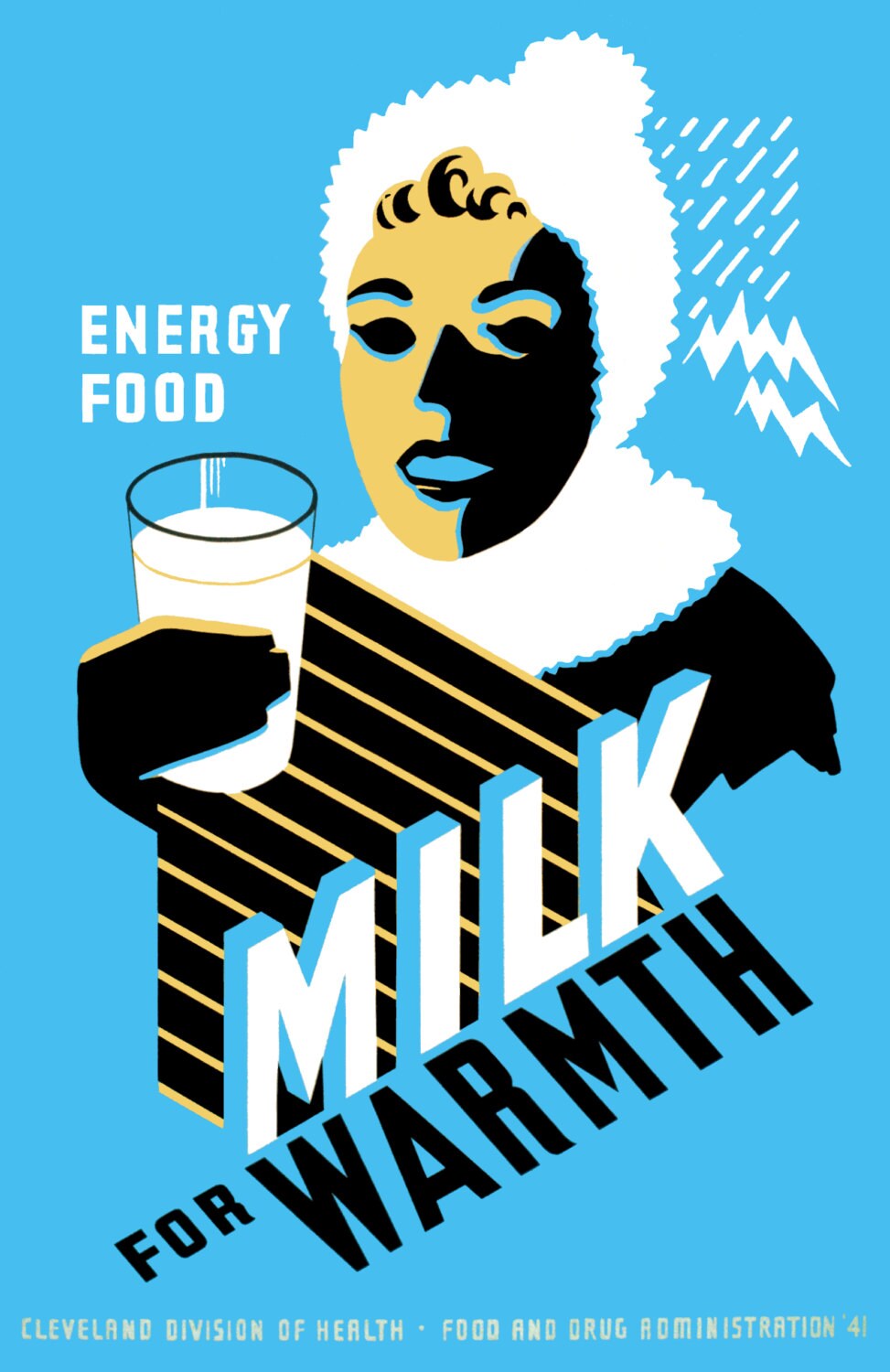 Vintage MILK Poster Print - Digitally Remastered WPA Poster 1940's ...