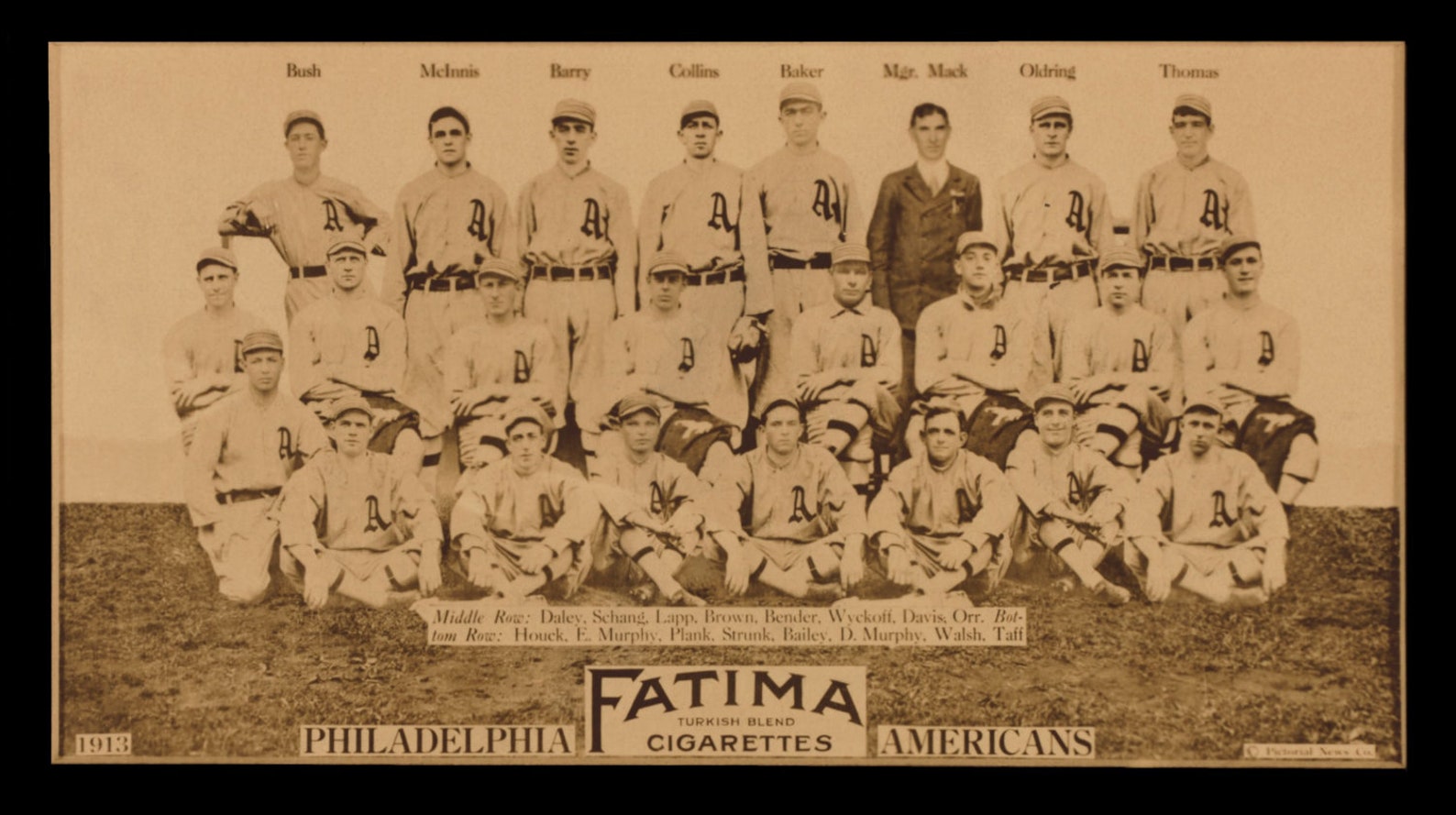 1913 Philadelphia Athletics Team Picture - Digitally Remastered Fine ...
