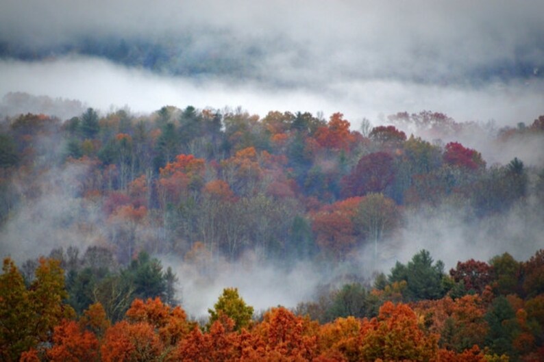 Foggy, Mountain Photograph, Blue Ridge, Mountains, Autumn, Smokies ...