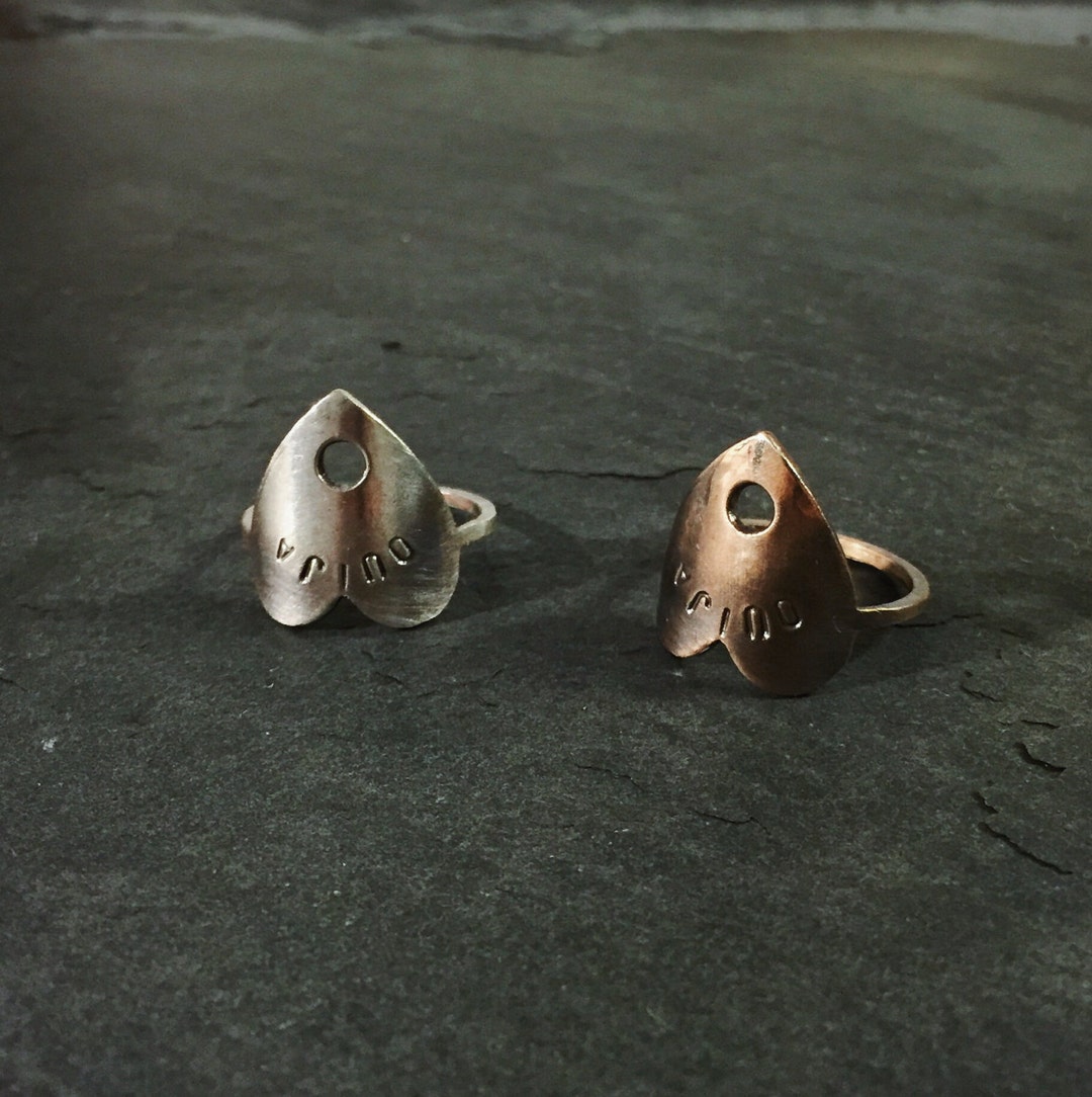 Ouija Planchette Ring // Hand Fabricated Oracle Ring / Sterling Silver ...